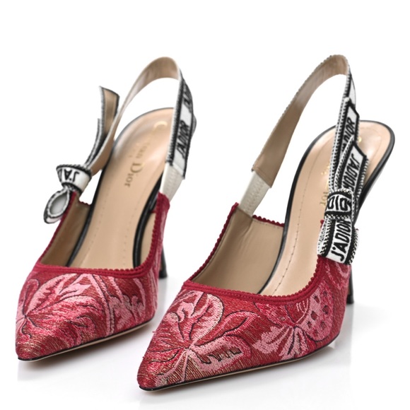 Dior | Shoes | Christian Dior Brocade Lurex Ribbon Embroidered Jadior ...